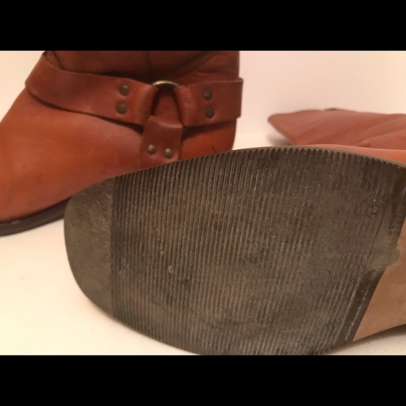 Shoes | Vintage Brown Leather Distressed Motorcycle Boots | Poshmark